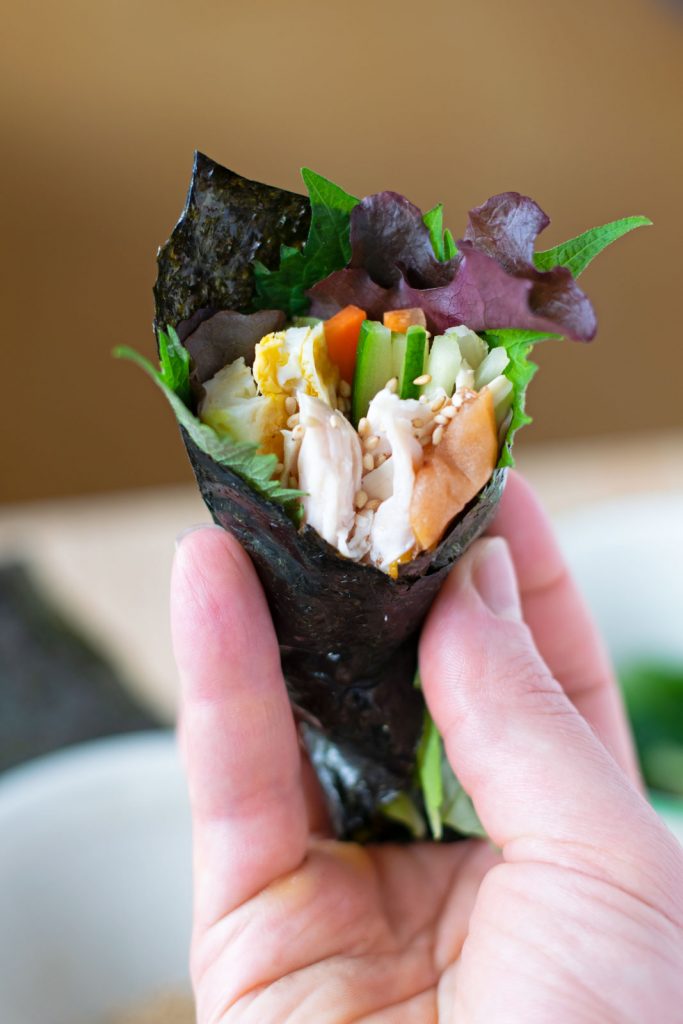Seaweed Wrap – Temaki Hand Roll (Low Carb) - eyes and hour