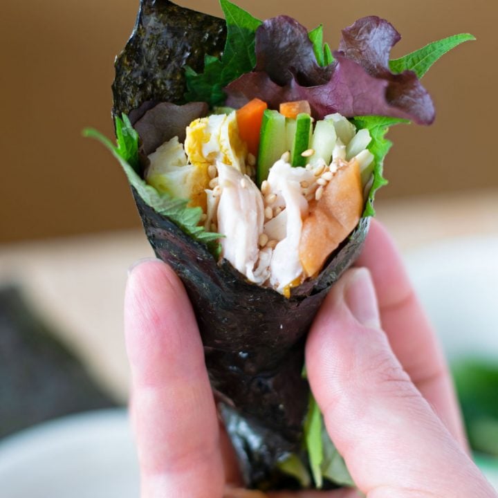 Seaweed Wrap – Temaki Hand Roll (Low Carb) - eyes and hour