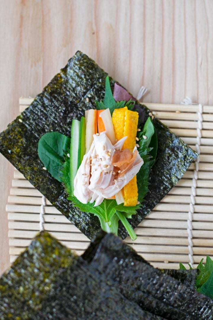 Seaweed Wrap – Temaki Hand Roll (Low Carb) - eyes and hour