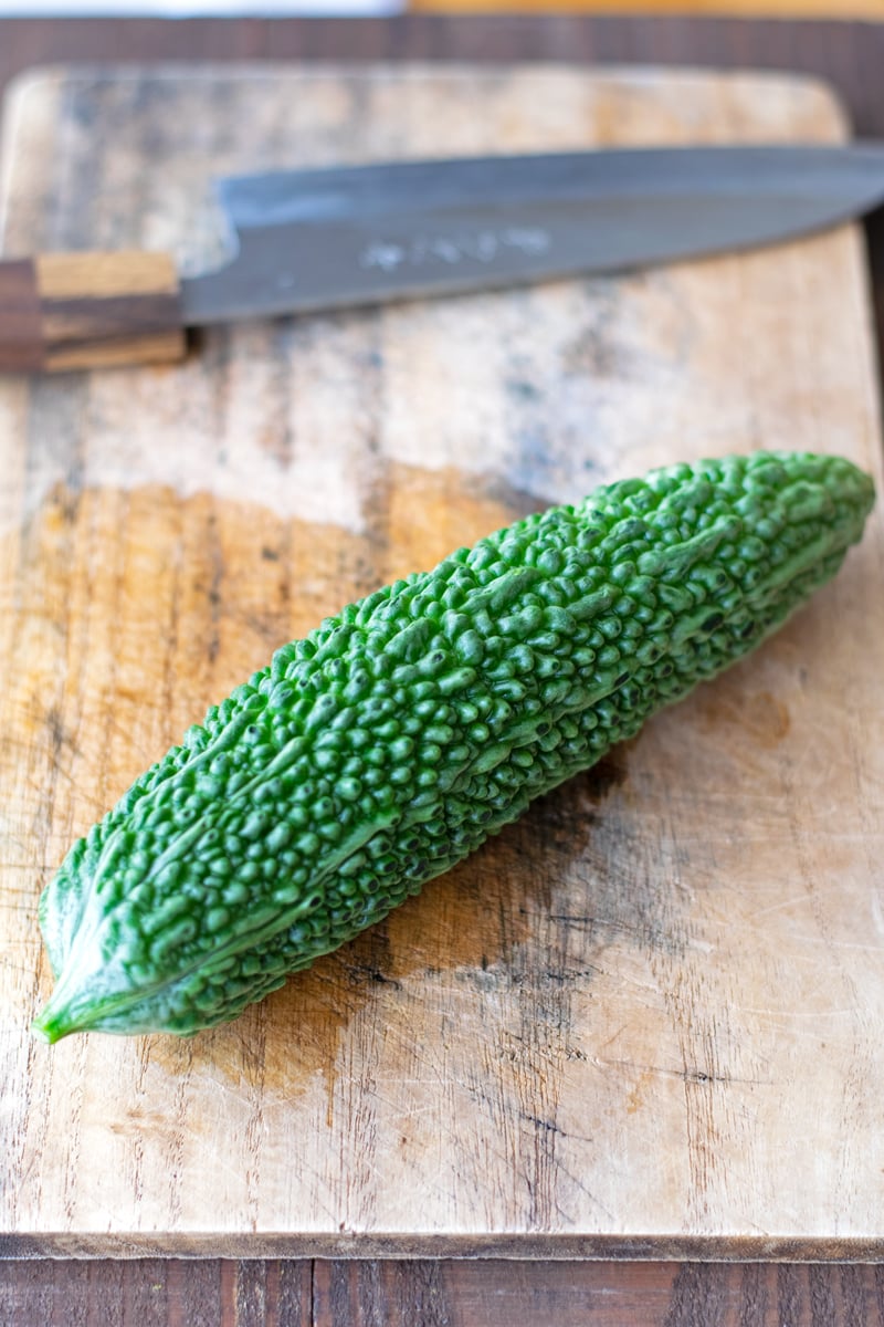 Bitter Melon with Eggs (no Spam or Pork) eyes and hour