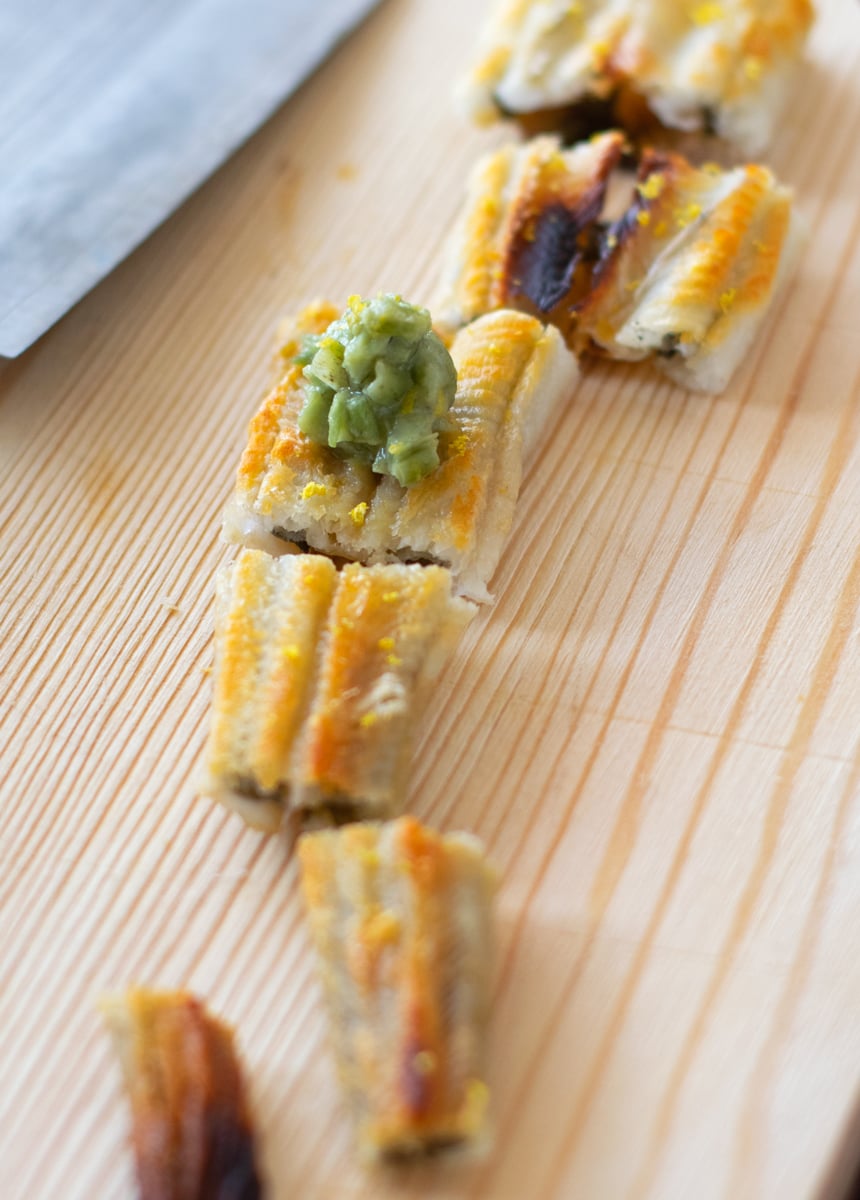 Kizami wasabi recipe - eyes and hour