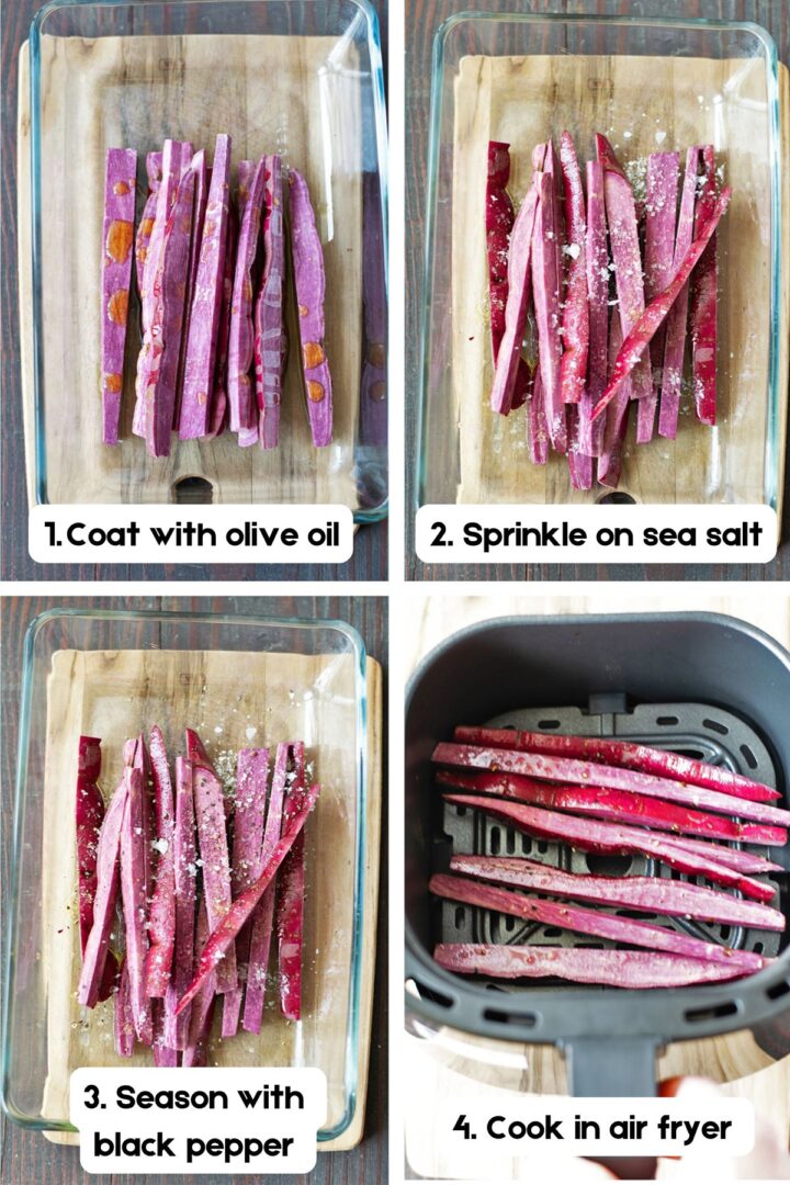 Purple Sweet Potato Recipe – Japanese-Style Air Fryer Fries